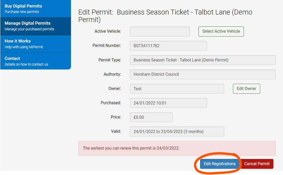 MiPermit Horsham District Council Cashless Parking and Digital Permits